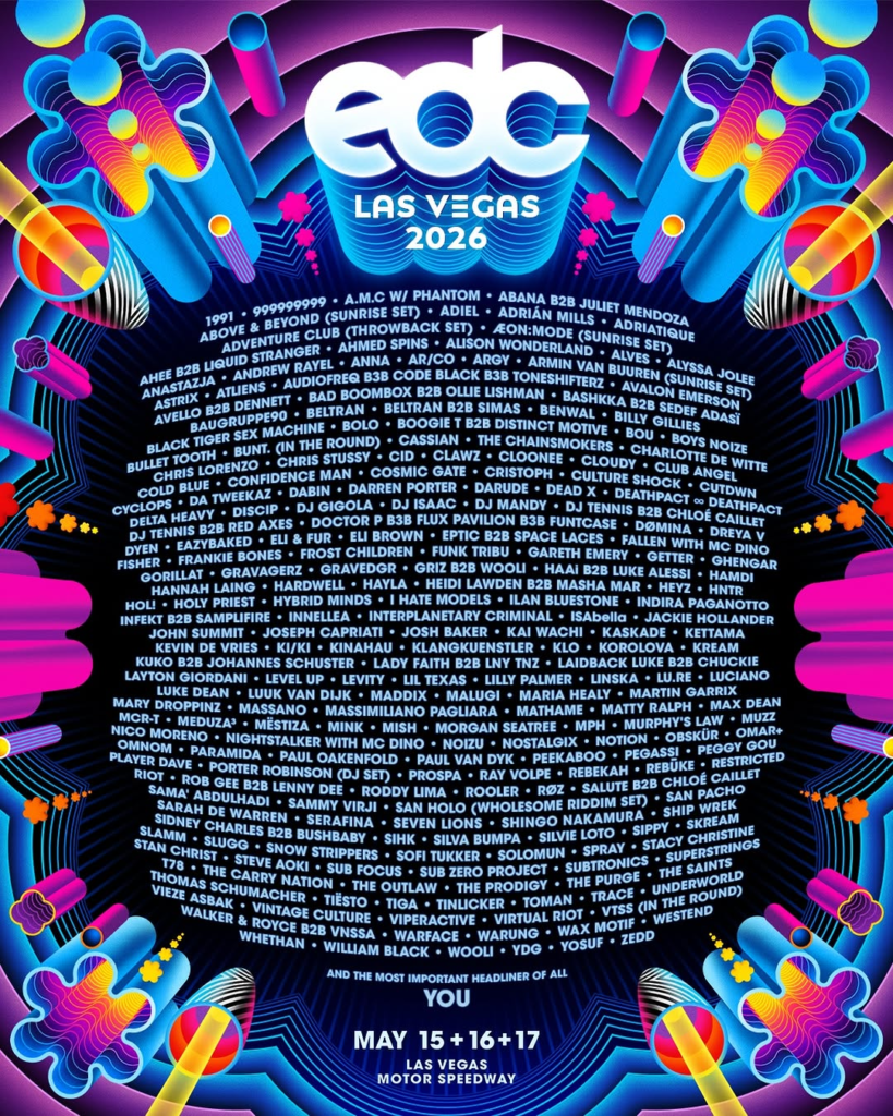 Insomniac Reveals 30th Anniversary Lineup For EDC Las Vegas 2026 - EDM ...